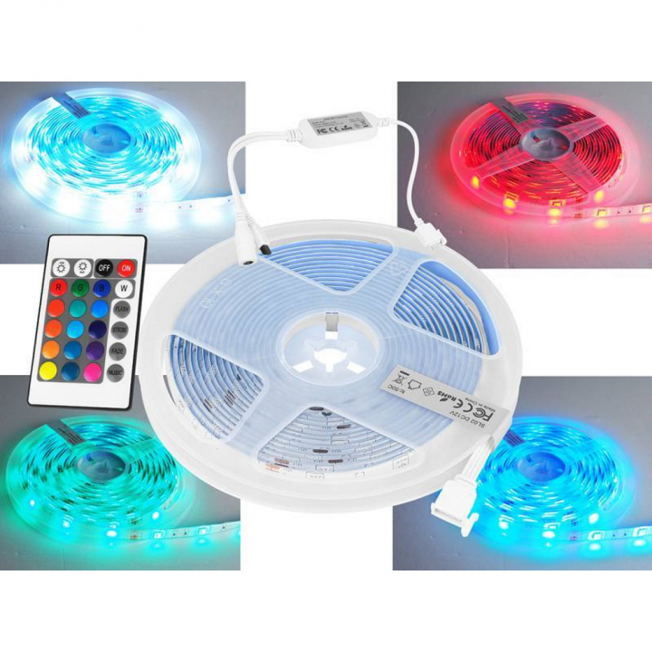 Koop LED-Slinga 5M med Fjärrkontroll, RGB+W | Teknikproffset.nl